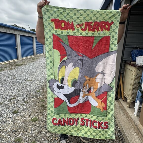 Warner Bros. | Bath | 994 Vintage Tom And Jerry Beach Towel Candy ...